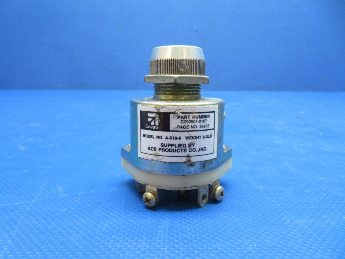 Cessna 180 / 180K ACS Ignition Switch w/ Key P/N C292501-0107 (0524-15 ...