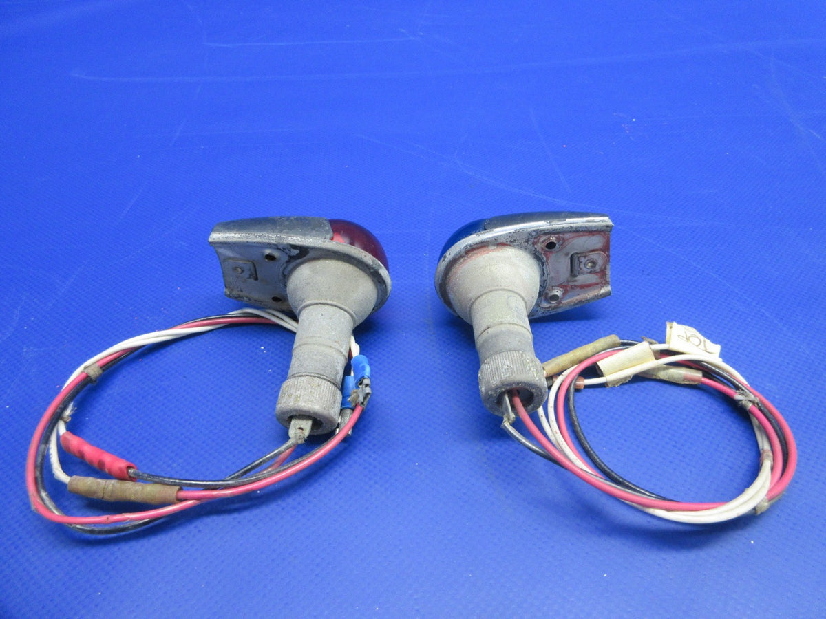 Grumman AA-1 Grimes LH & RH Nav Lights P/N 30-0009-35 TESTED (0825-100 ...