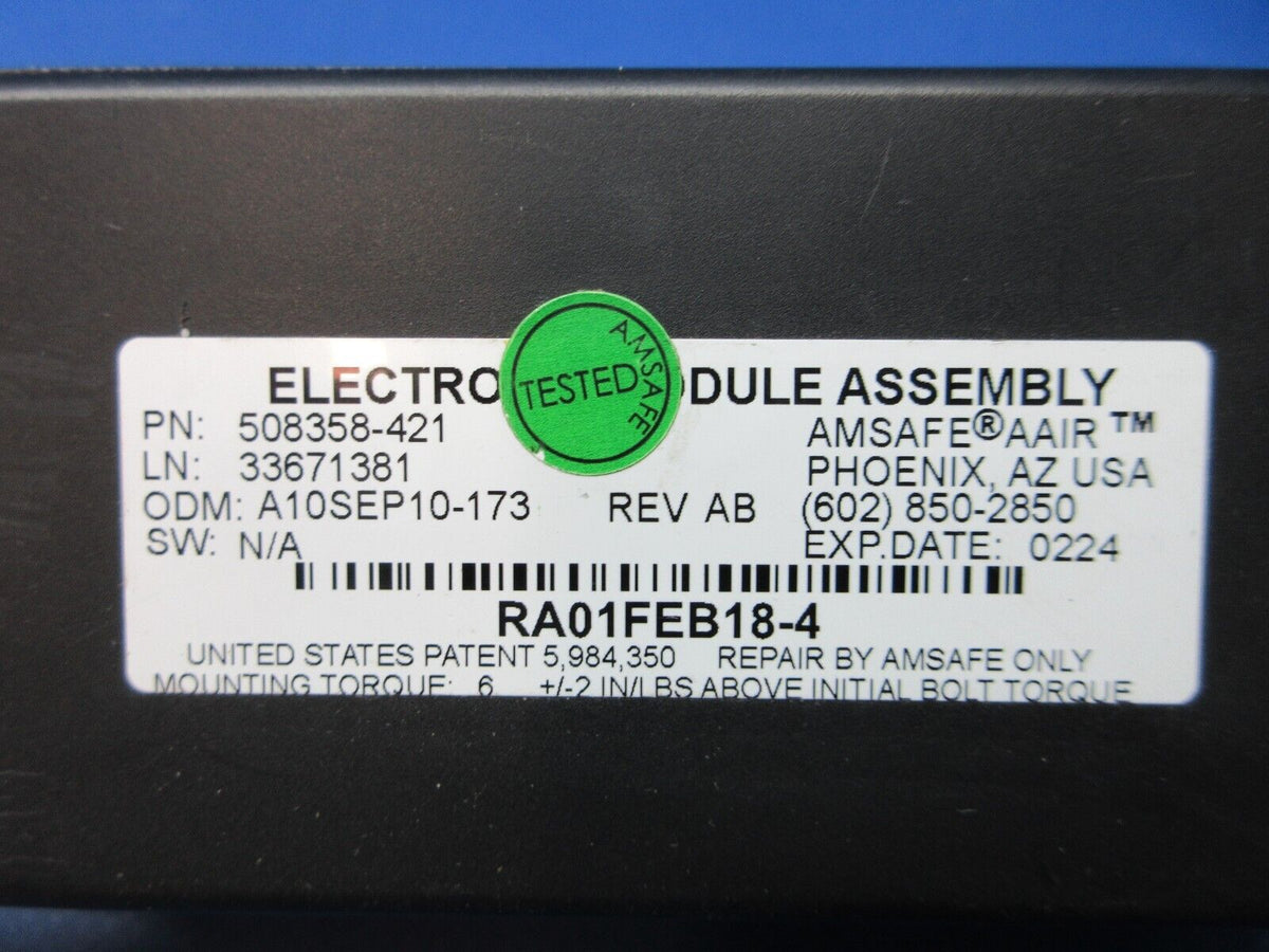 AmSafe Electronic Module P/N 508358-421 CORE (0325-1484) – Safe Skies ...