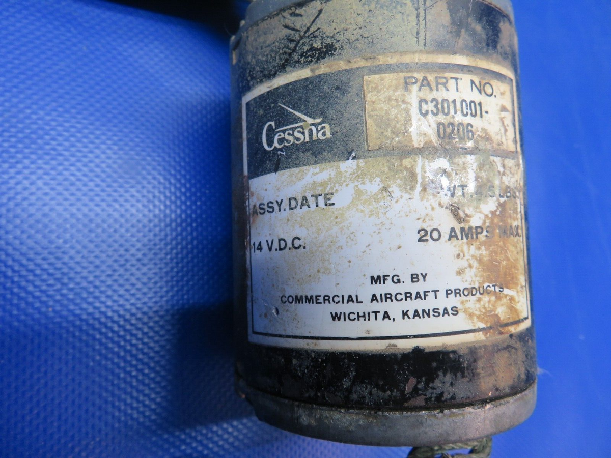 Cessna Flap Actuator w/ Motor 14V P/N C301001-0206 CORE (0124-1128 ...