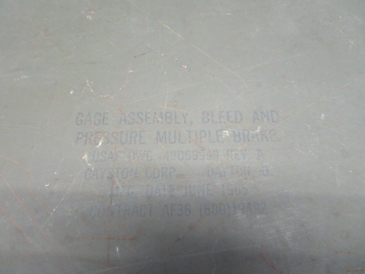 Gayston Bleed & Pressure Gauge Model 1366 MFG June 1965 (0720-892 ...
